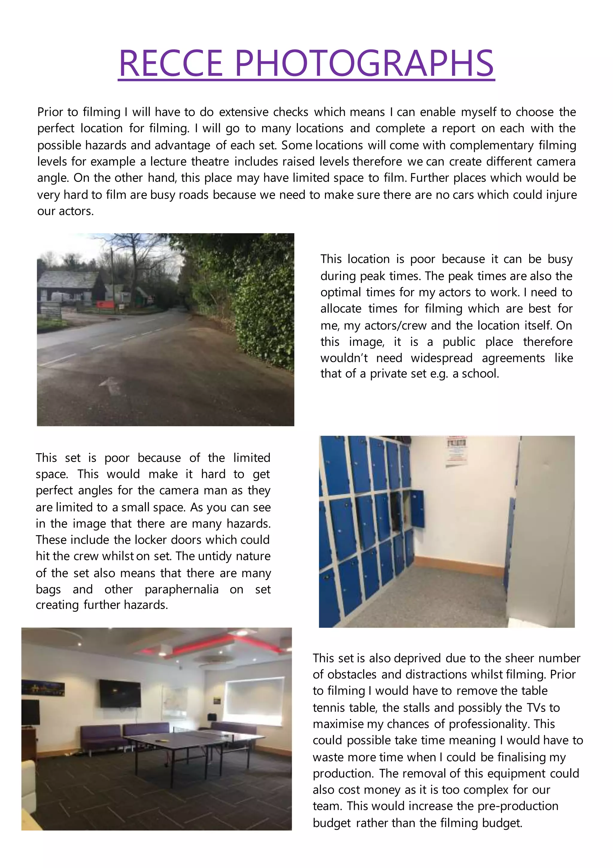 Recce photographs | DOCX