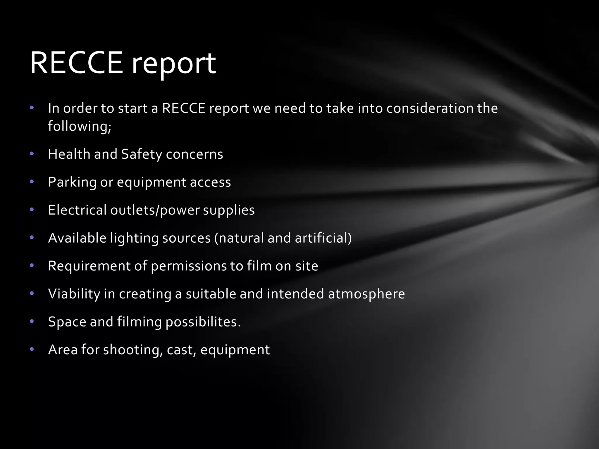 Recce report | PPT