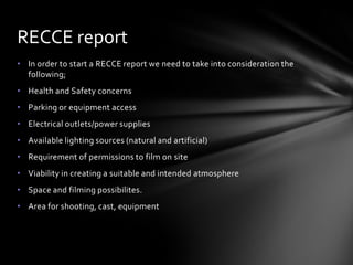 Recce report | PPTX