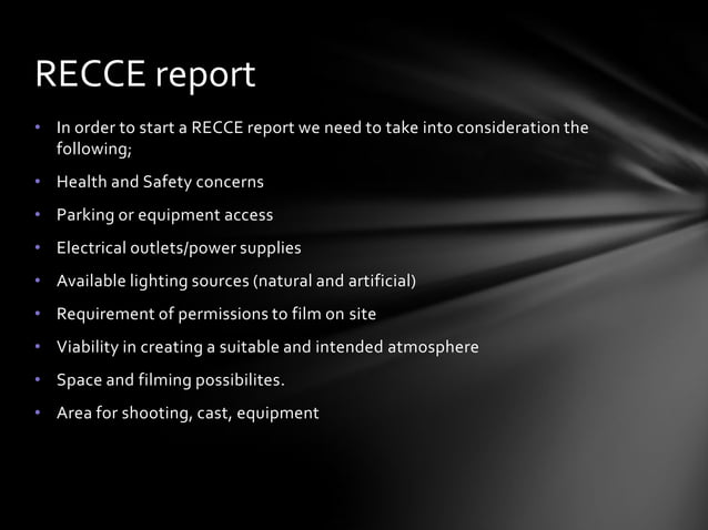 Recce report | PPTX