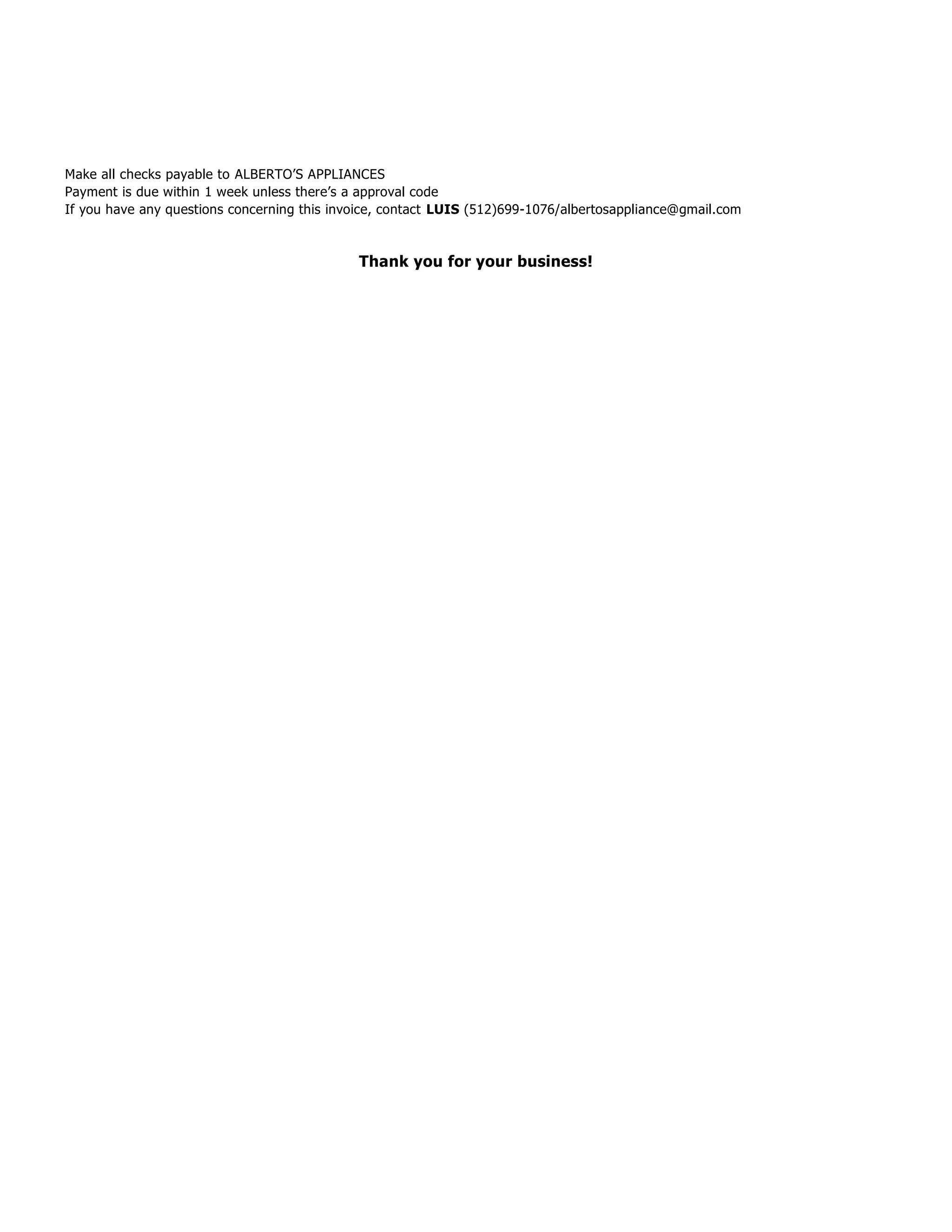 Receipt 2018 alberto's appliances receipt for electric washer and dryer ...