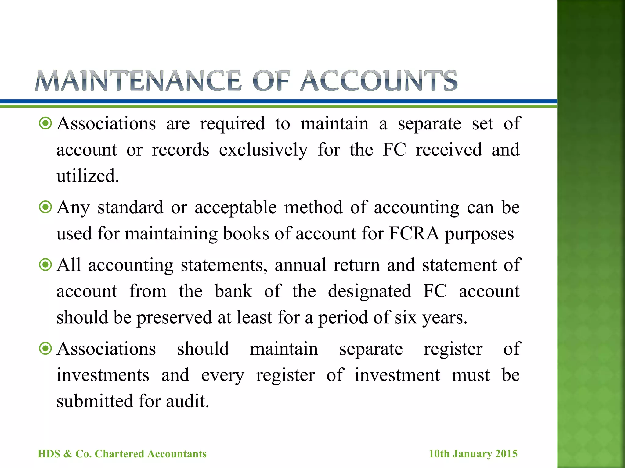 Receipt of donation vs. FCRA Namrata Dedhia 20150110 | PPTX