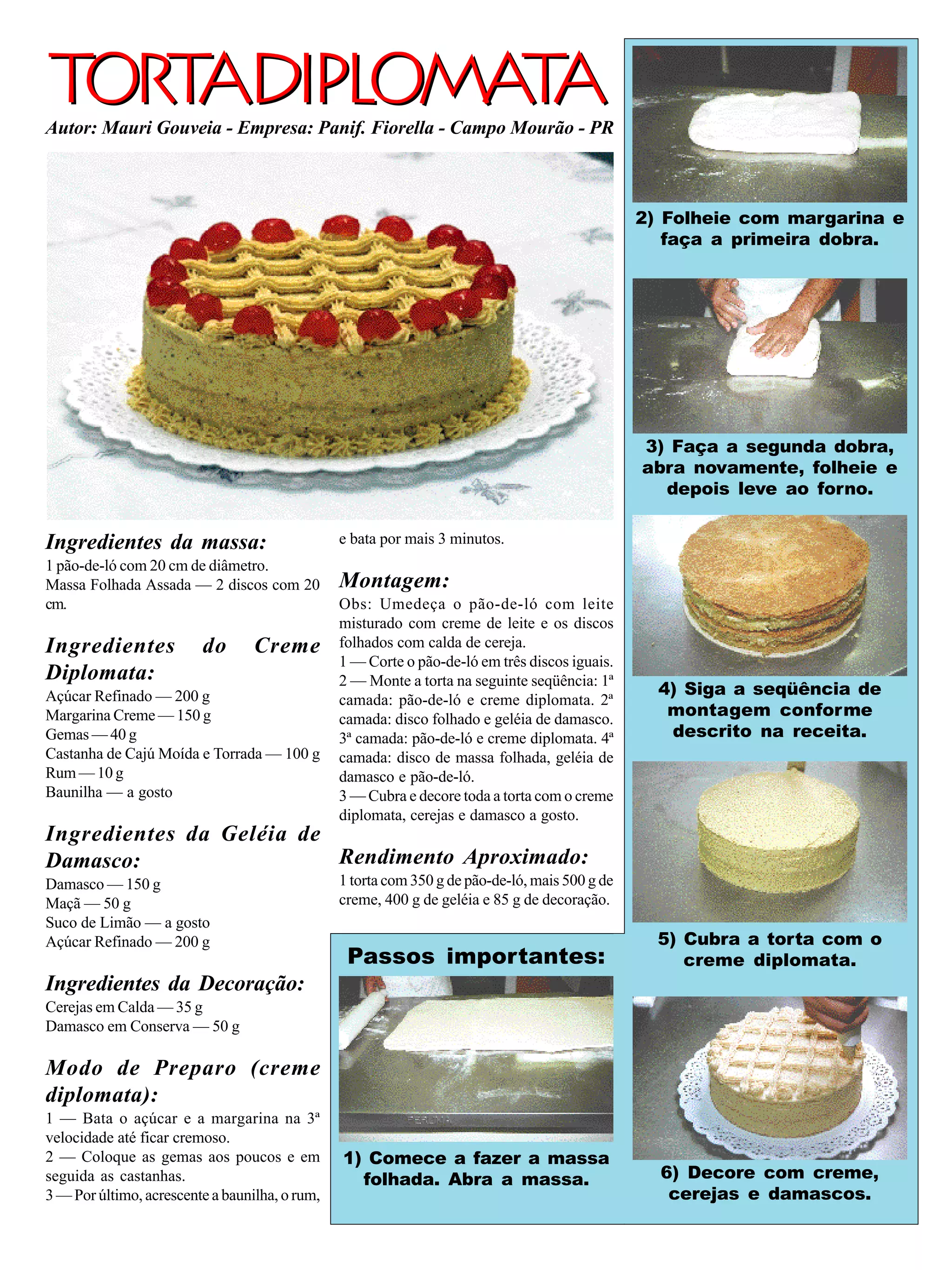 Receita Torta Diplomata | PDF