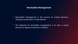 Receivable management or accounts receivable management | PPTX