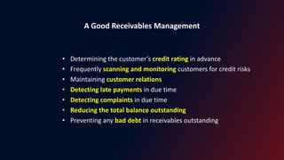 Receivable management or accounts receivable management | PPTX