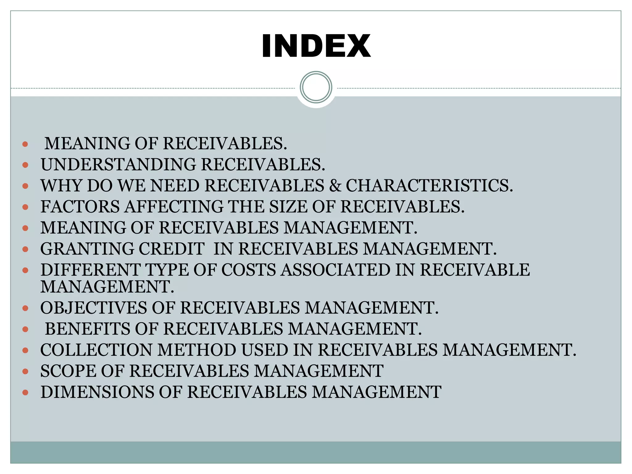 Receivable management presentation1 | PPTX