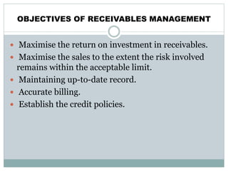 Receivable management presentation1 | PPTX