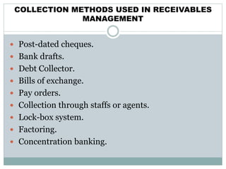 Receivable management presentation1 | PPTX