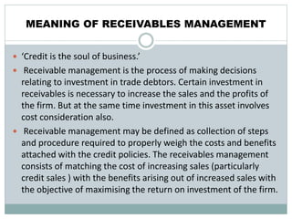 Receivable management presentation1 | PPTX