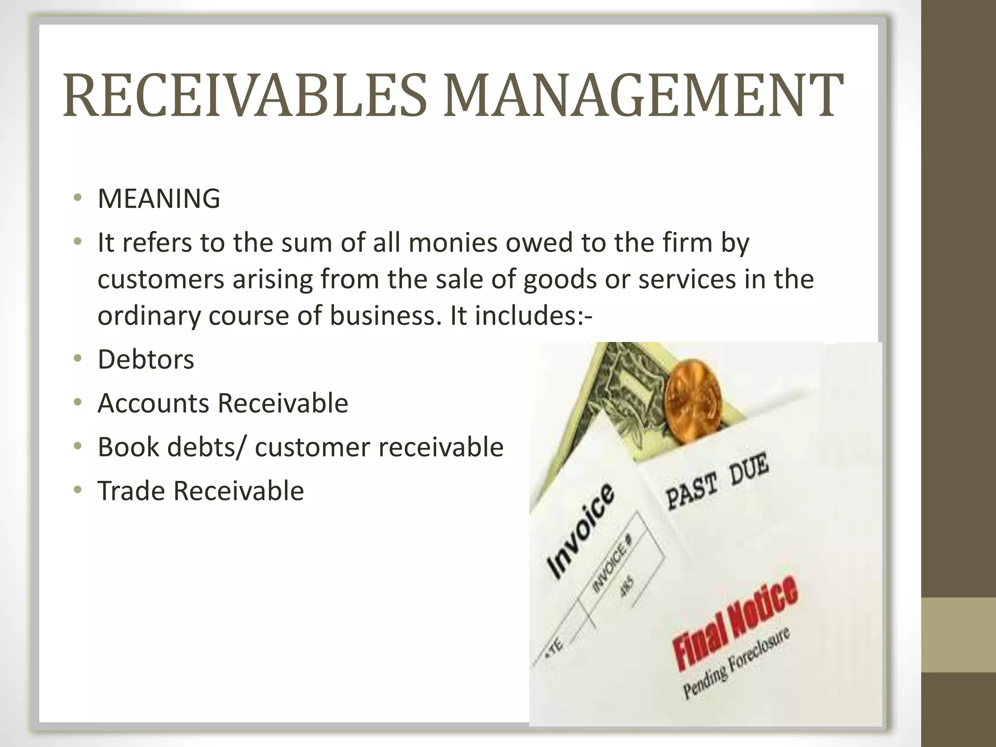 Receivables management | PPTX