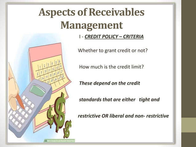 Receivables management | PPTX | Business Accounting & Finance | Business