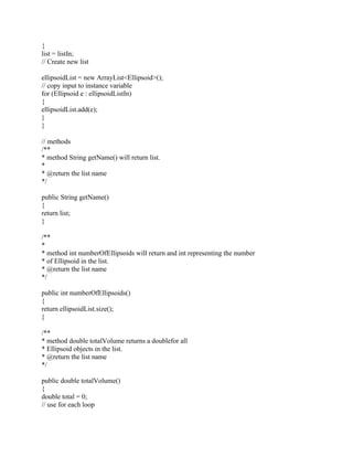 Received this feedback for my EllipsoidListMenuApp- Code below- symbo.pdf | Programming ...