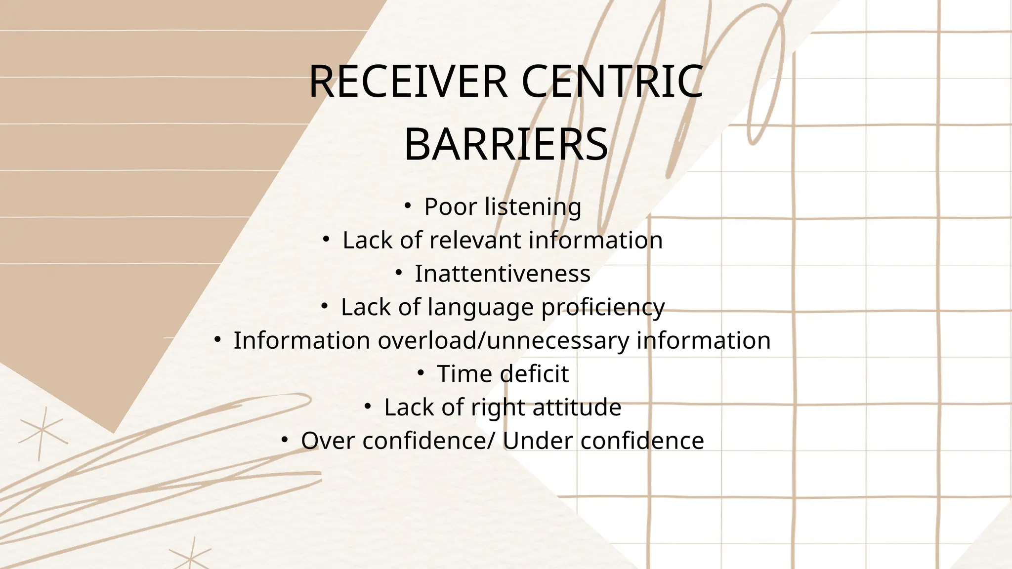 Receiver centric barriers in communication | PPTX
