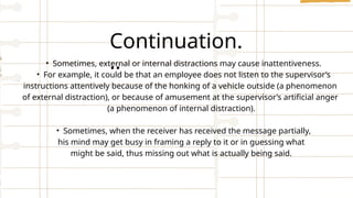 Receiver centric barriers in communication | PPT