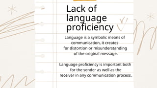 Receiver centric barriers in communication | PPTX