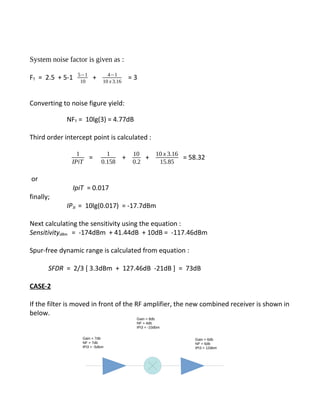 Receiver sensitivity Design Trade-Offs | PDF