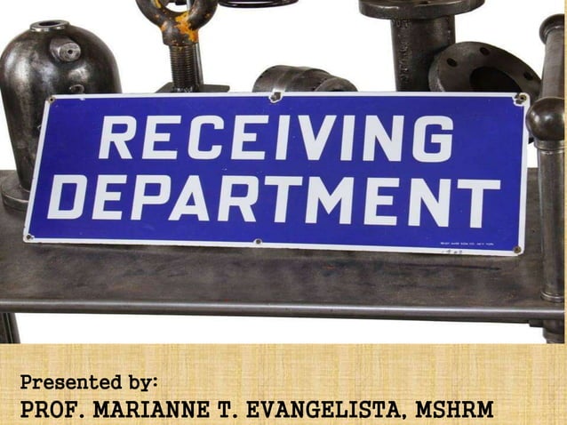 RECEIVING CONTROL POLICIES | PPTX | Retail Industry | Industries