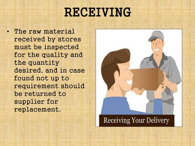 RECEIVING CONTROL POLICIES | PPTX | Retail Industry | Industries