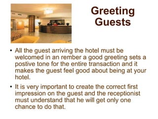 Receiving and welcoming of guest | PPT
