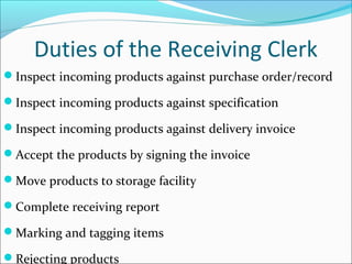 Receiving Controls | PPT