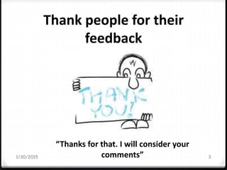 Receiving feedback | PPT