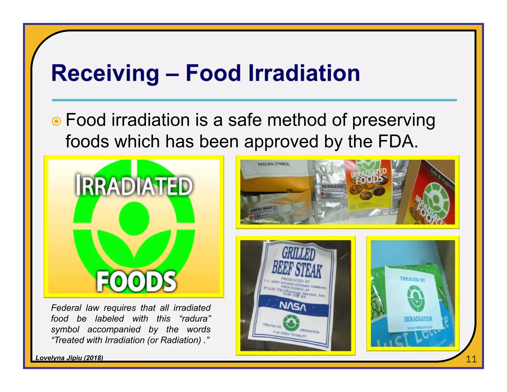 Food Receiving process | PDF