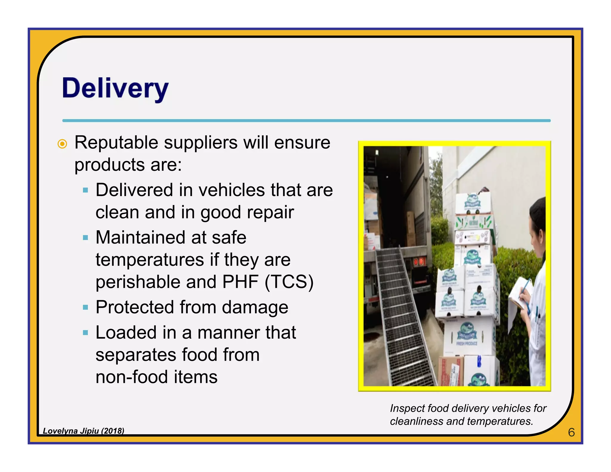 Food Receiving process | PDF