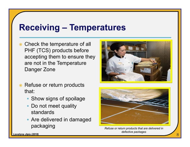 Food Receiving process | PPT