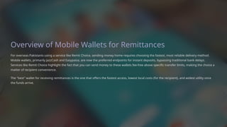 Receiving Remittances in Pakistan | Top Remittance Services | PPTX