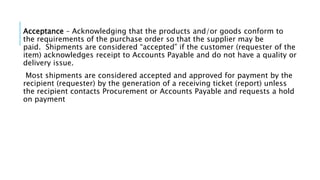 Receiving stocks | PPTX