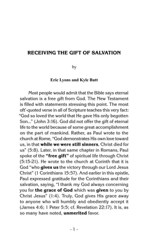 Receiving the gift of salvation | PDF