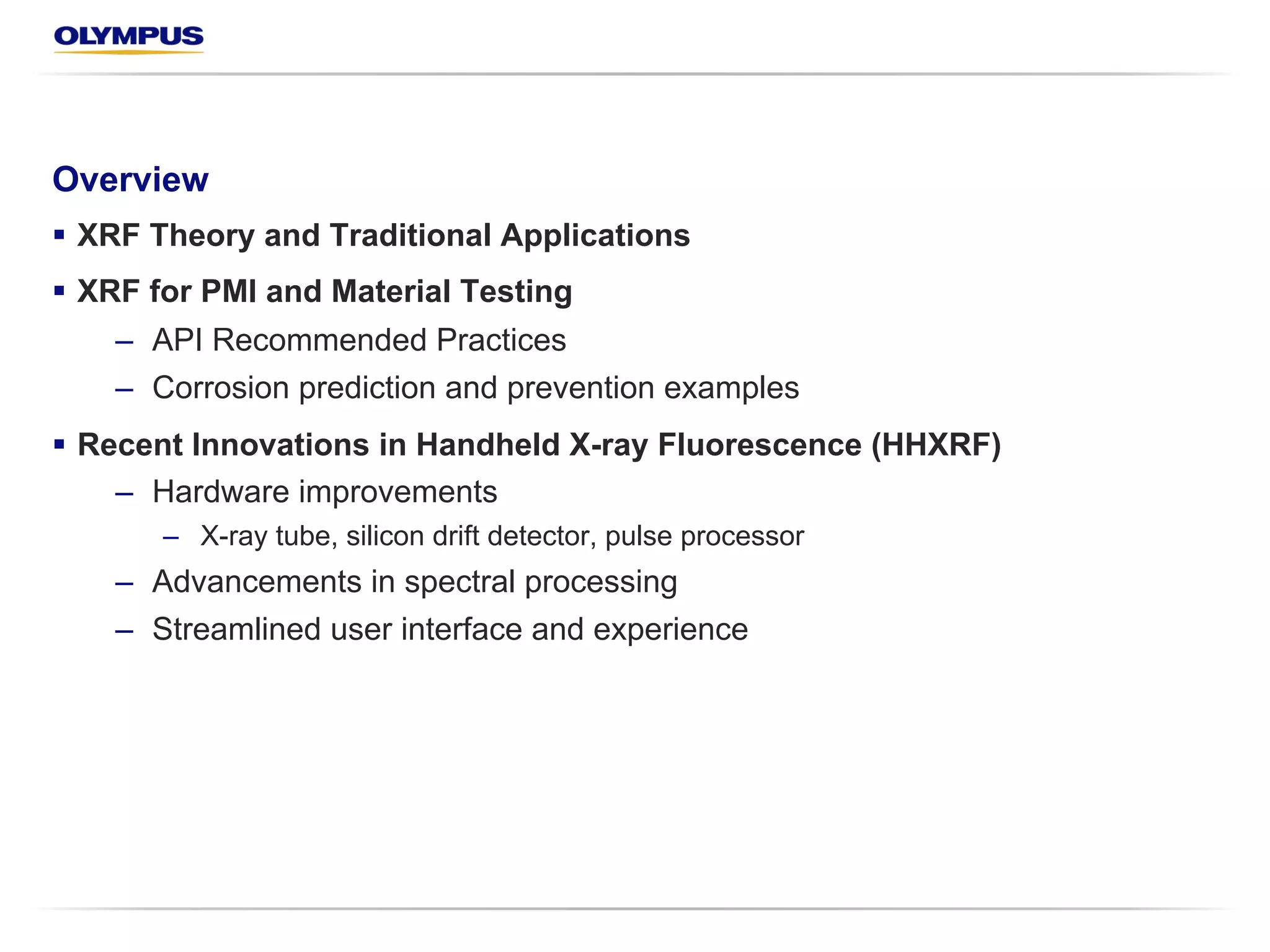 Recent Advances in Handheld X-Ray Fluorescence-Based Alloy PMI/Material ...