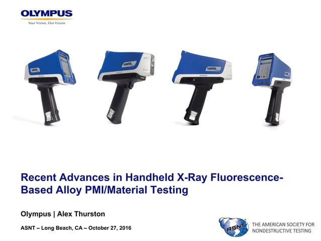 Recent Advances in Handheld X-Ray Fluorescence-Based Alloy PMI/Material ...