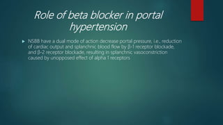 Recent advance management of portal hypertension | PPTX
