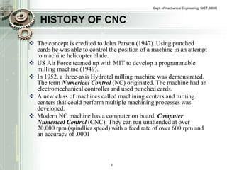 Recent Advancement of CNC Technology | PPTX