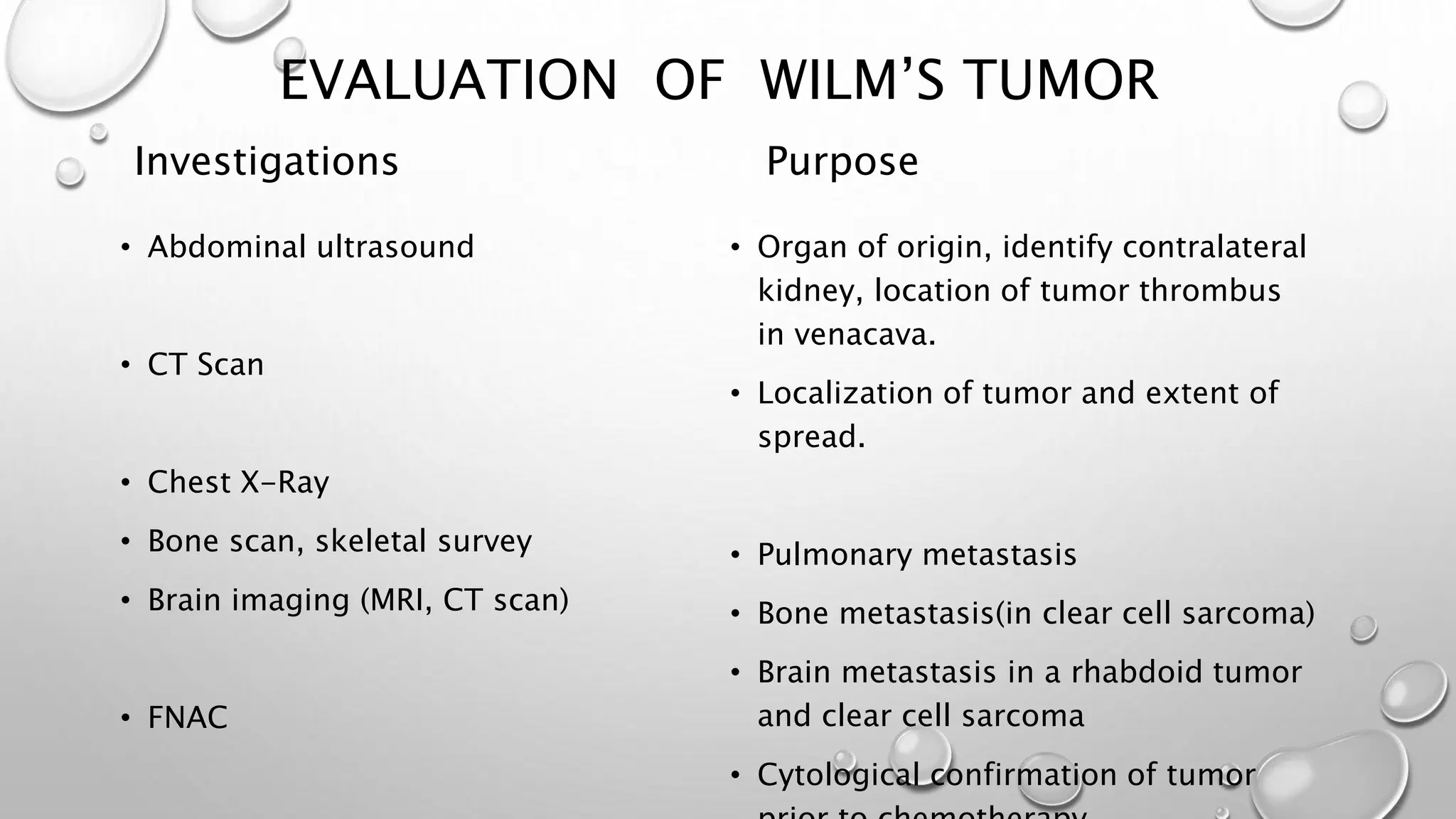 Treatment and diagnosis of Wilm's Tumoror | PPTX