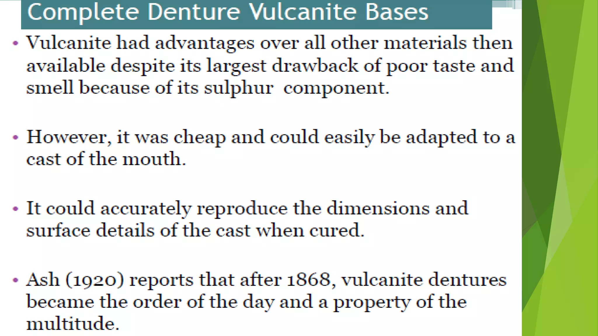 Recent advancements in denture base materials [autosaved] | PPTX