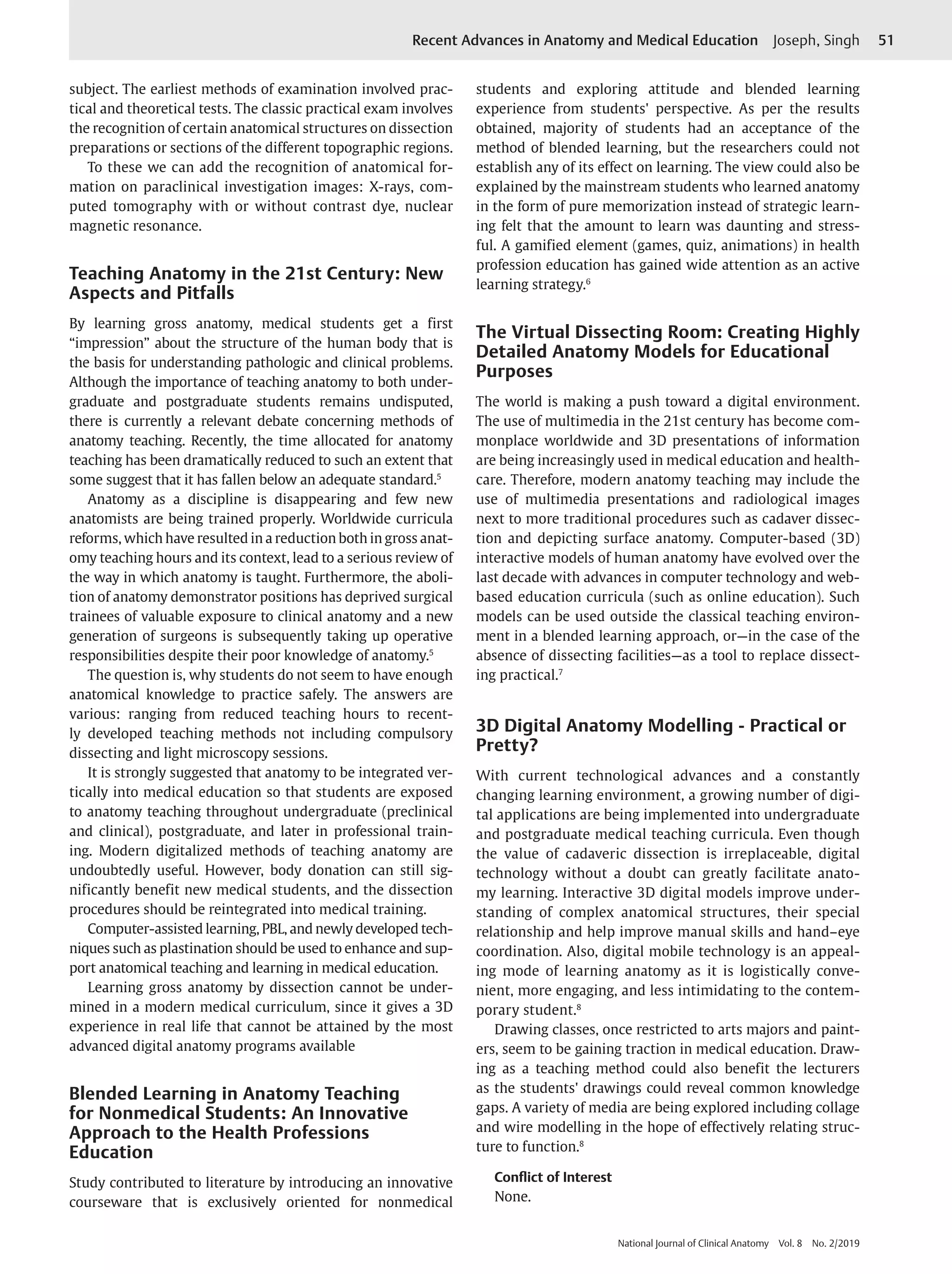 Recent advances and changing face of anatomy | PDF