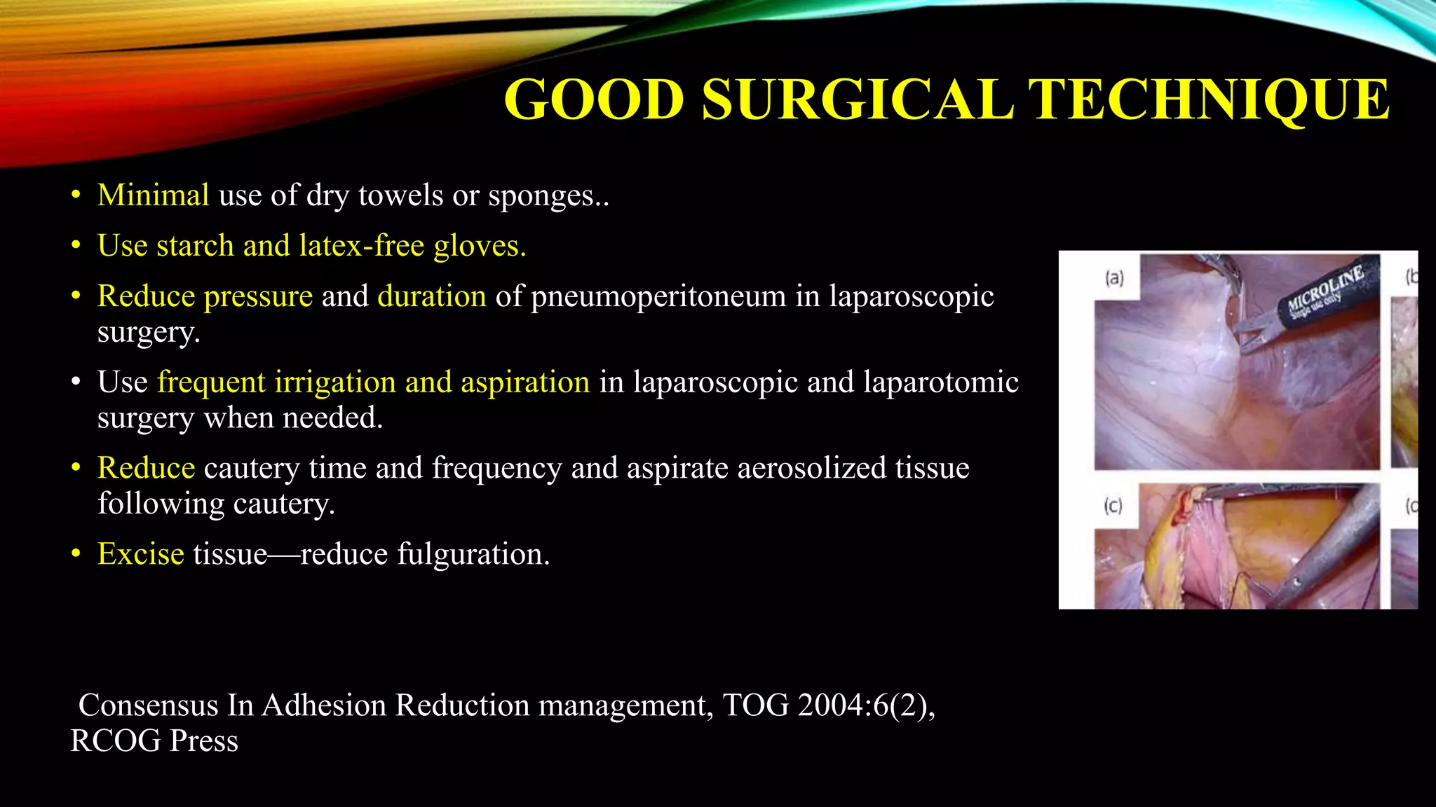 Recent advances in adhesion prevention post laparoscopic surgery.pptx