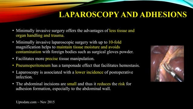 Recent advances in adhesion prevention post laparoscopic surgery.pptx