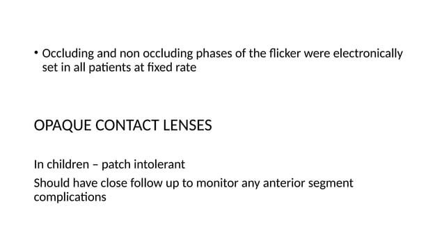 RECENT ADVANCES IN AMBLYOPIA TREATMENT AND PLEOPTICS PPT.pptx | Eye and ...