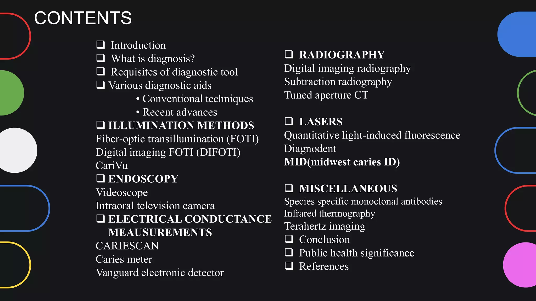 Recent advances in caries diagnosis | PPTX