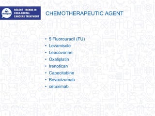 Recent advances in colo-rectal cancers treatment | PPTX