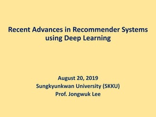 Recent advances in deep recommender systems | PDF