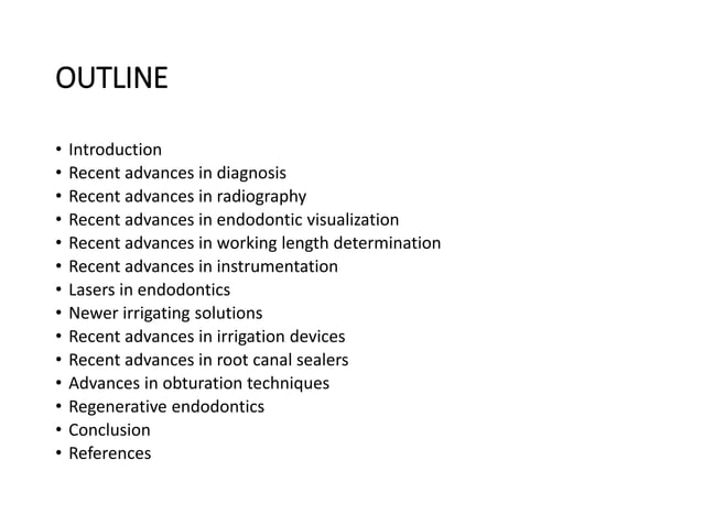 Recent advances in endodontics | PPTX
