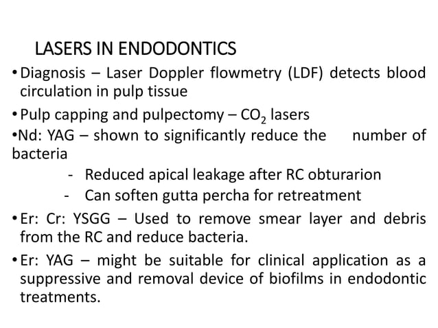 Recent advances in endodontics | PPT