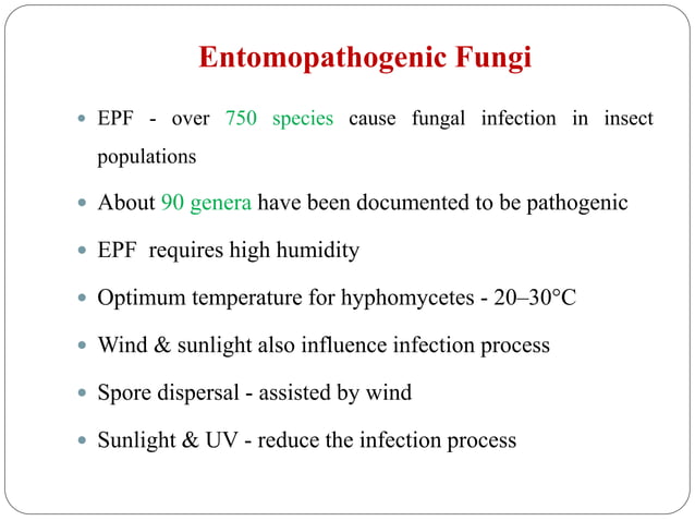 Recent advances in fungal pathogens as biopesticides | PPT