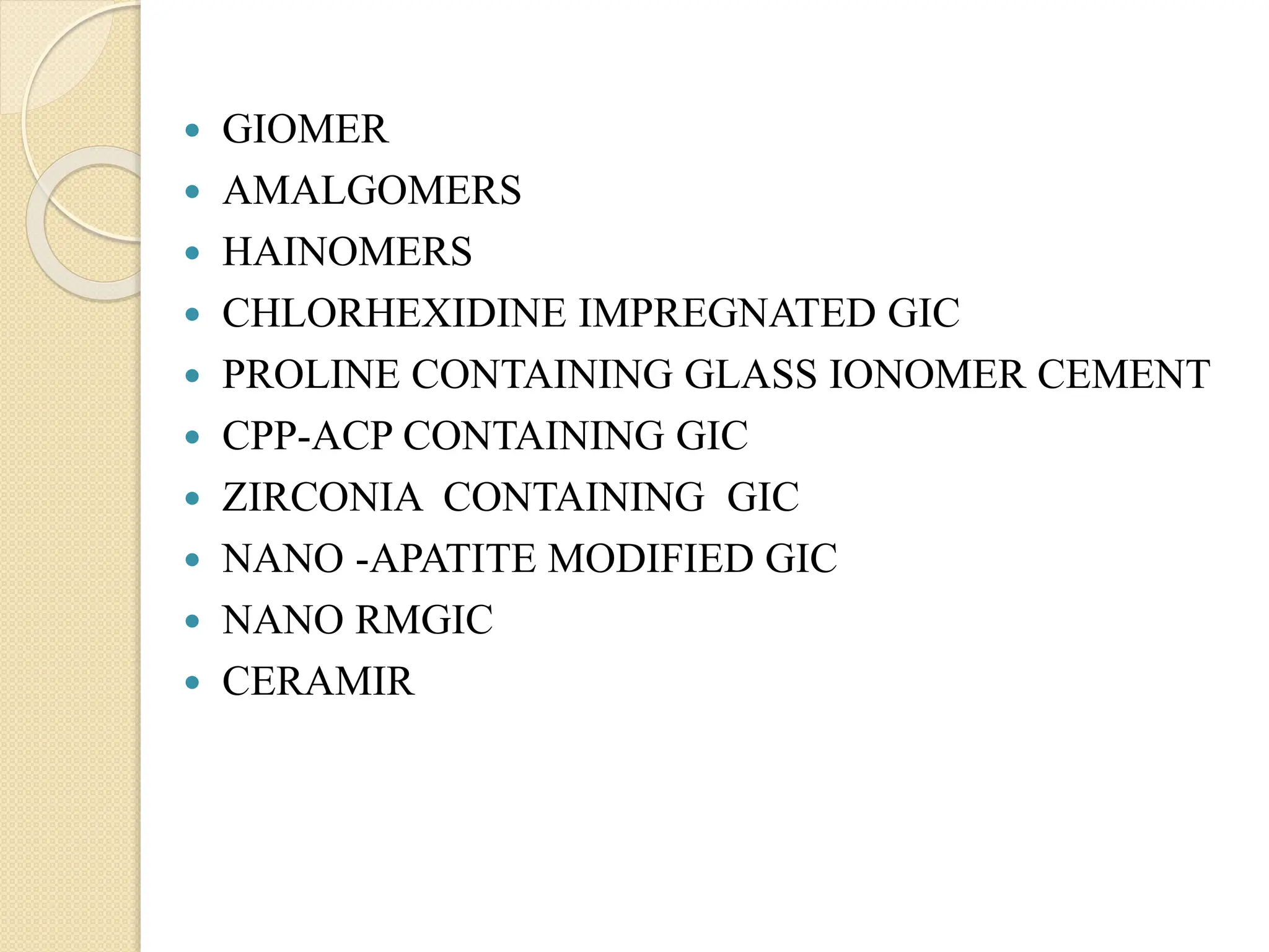 RECENT ADVANCES IN GIC.ppt glass ionomer cement | PPTX
