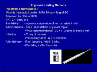 Recent advances in hormonal contraception malini | PPT
