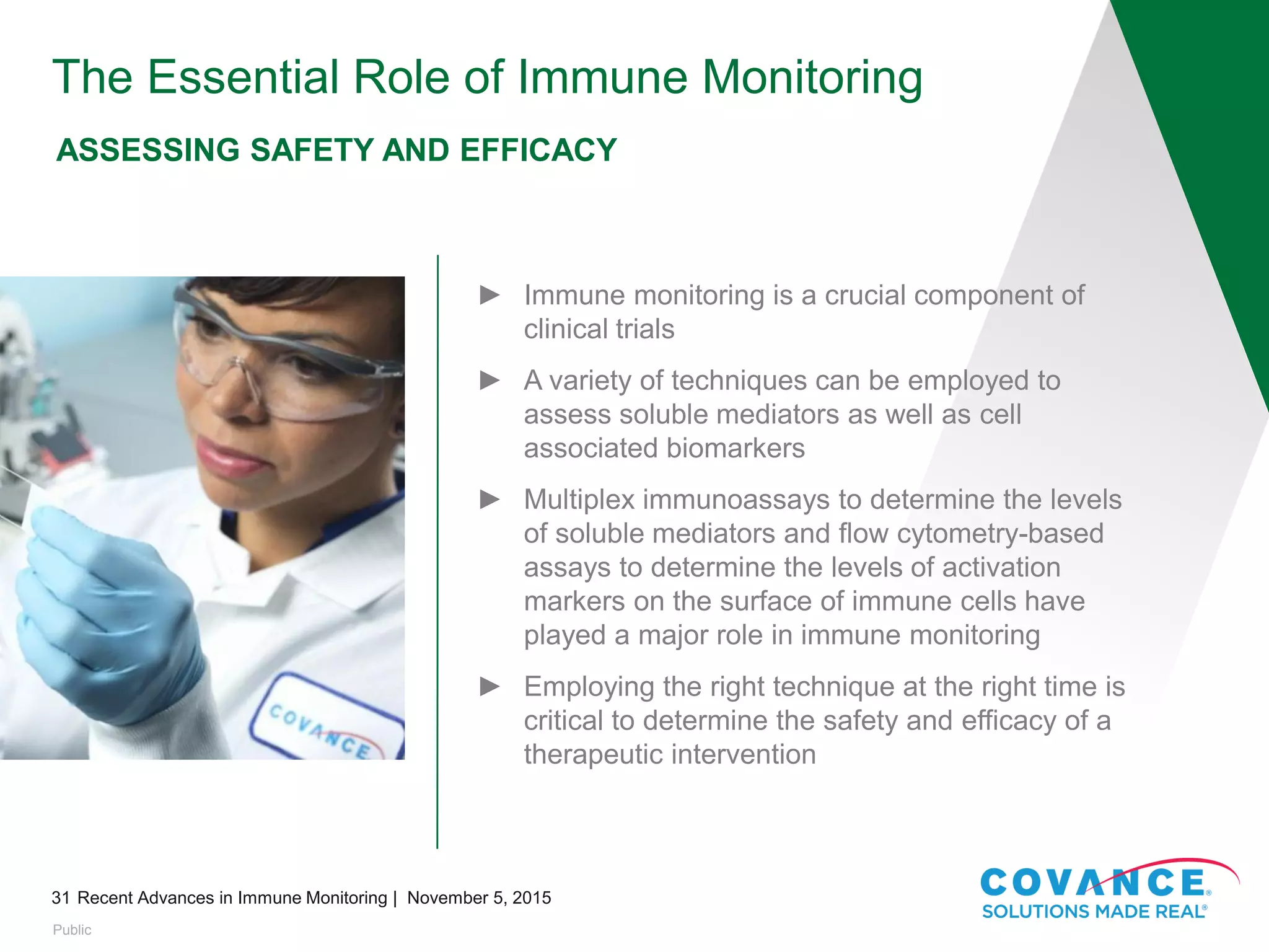 Recent Advances in Immune Monitoring Presentation Slides | PDF